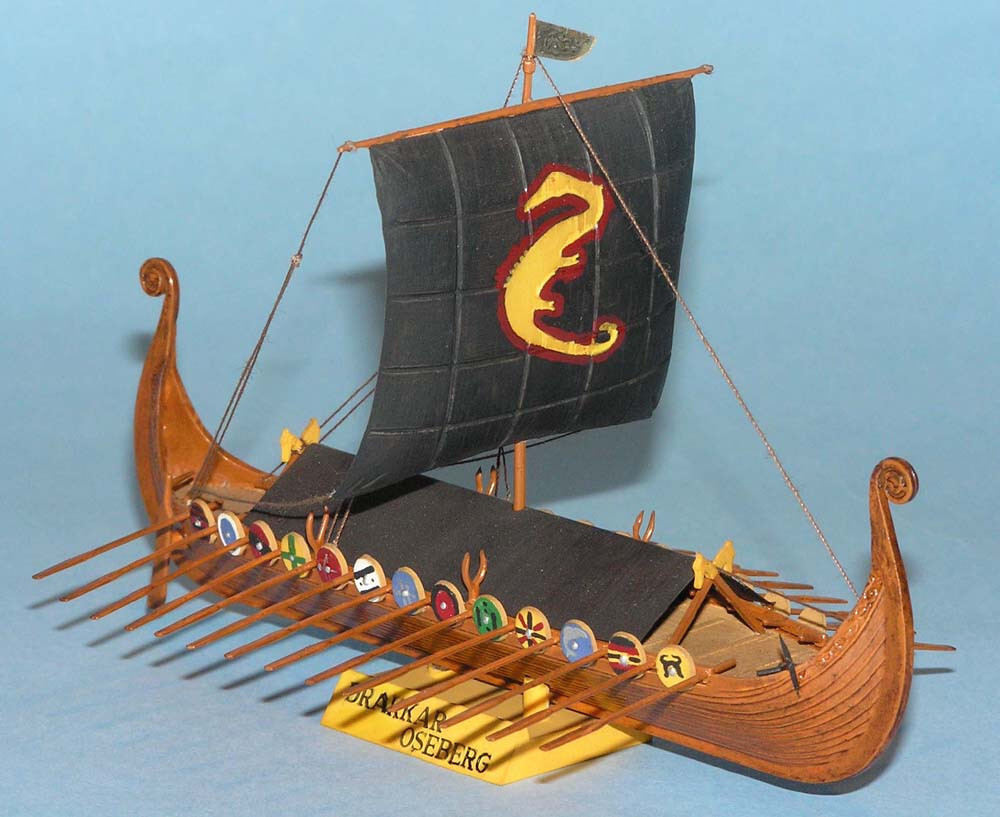 Mistercraft Drakkar Oseberg Kit Model Set 1 180 Viking Ship 042097 for ...