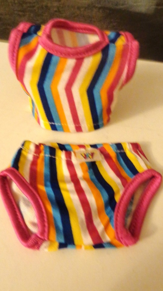 Webkinz Clothing Striped Swimsuit by Ganz - Bathing suit bikini 2 piece ...