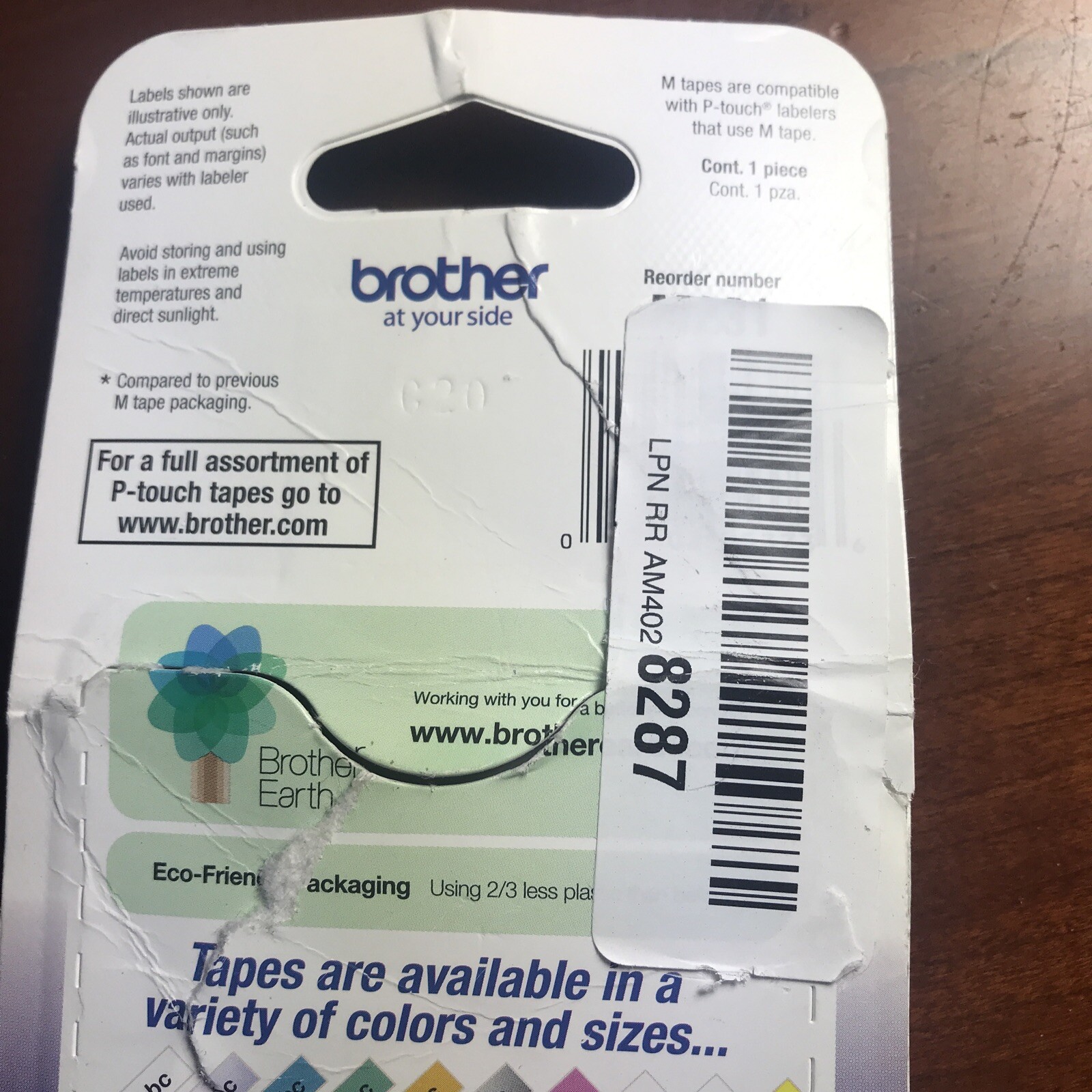 Brother P-Touch M-Tape 1/2 inch - BLACK on WHITE Tape - M-231 | eBay