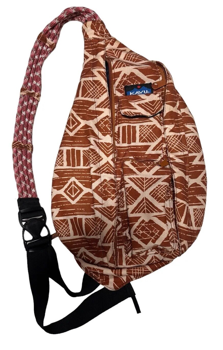 KAVU Rope Sling Bag Crosbdy, Aztec Design, "Clear Above Visibility ...