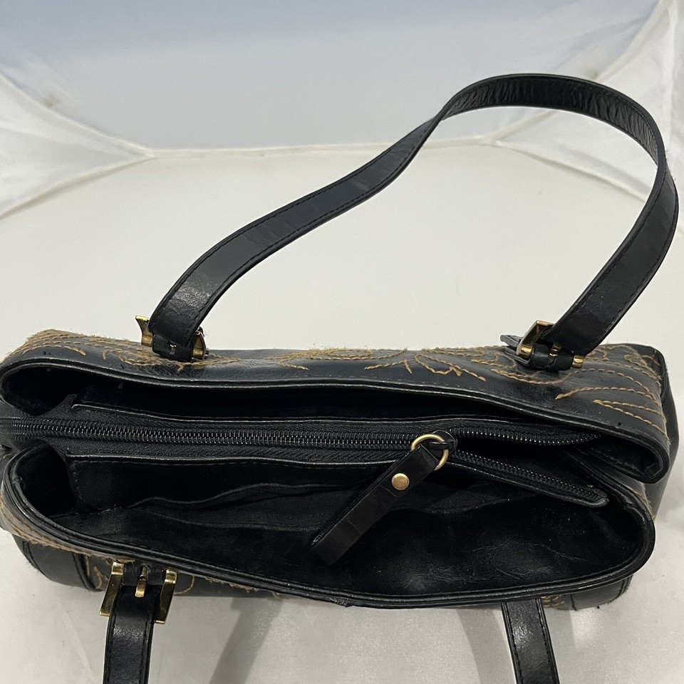 Naturalizer Leather Stitched Smaller Tote Purse Gold Accents | eBay