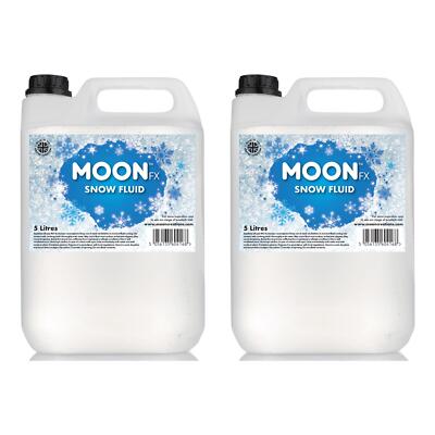 2 x 5L MoonFX Professional Snow Fluid - Pro Liquid Snow Xmas Winter ...