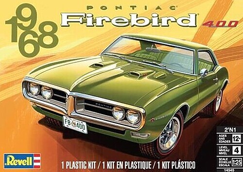 Revell 1968 Pontiac Firebird (2 in 1) - Plastic Model Car Kit - 1/25 ...