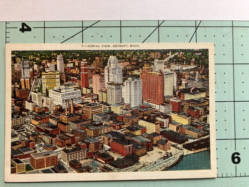 vintage 1938 Aerial View Postcard Detroit Michigan | eBay