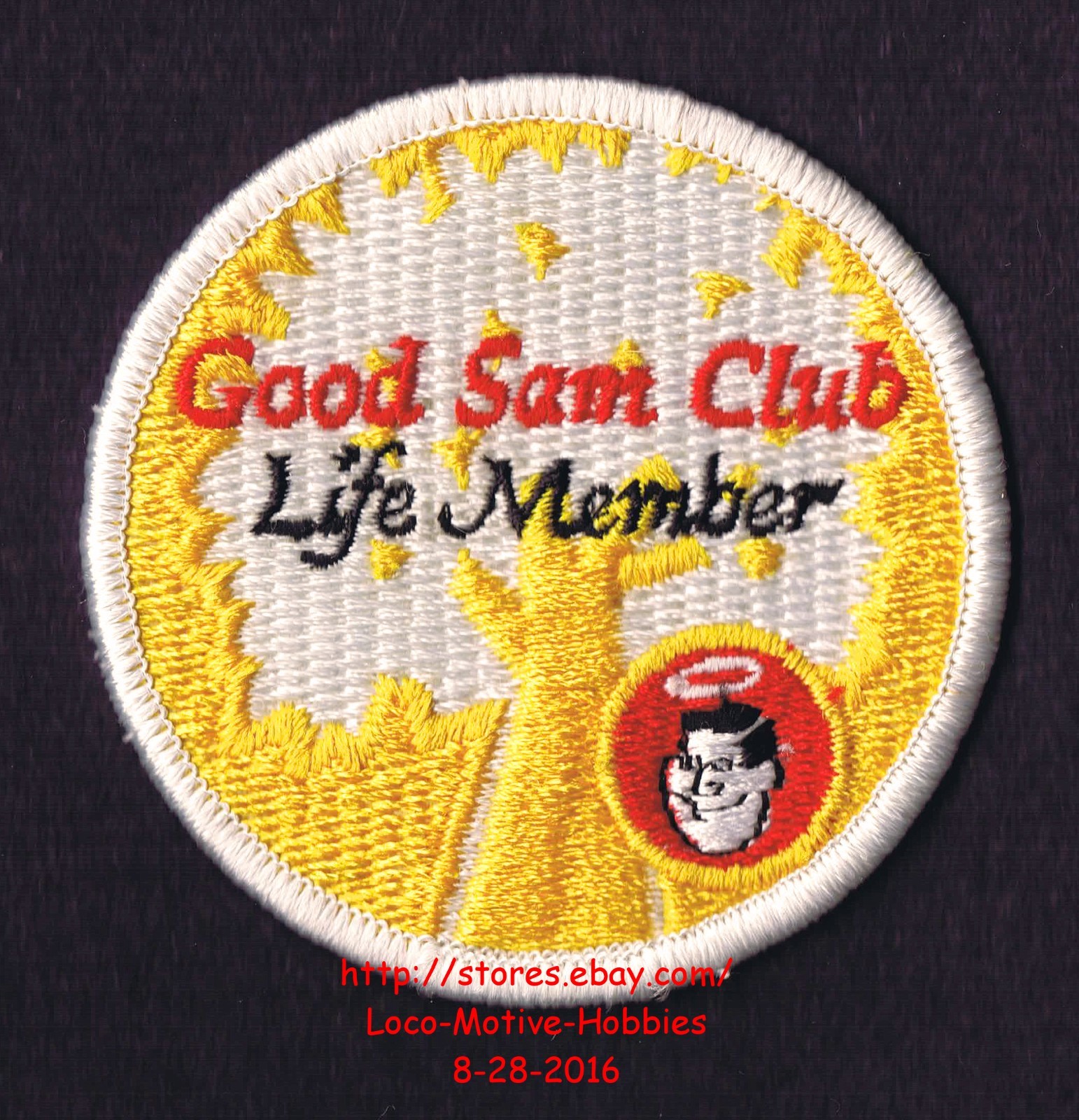 LMH PATCH Badge GOOD SAM CLUB Travel RV Motorhome LIFE MEMBER Sams Tree ...