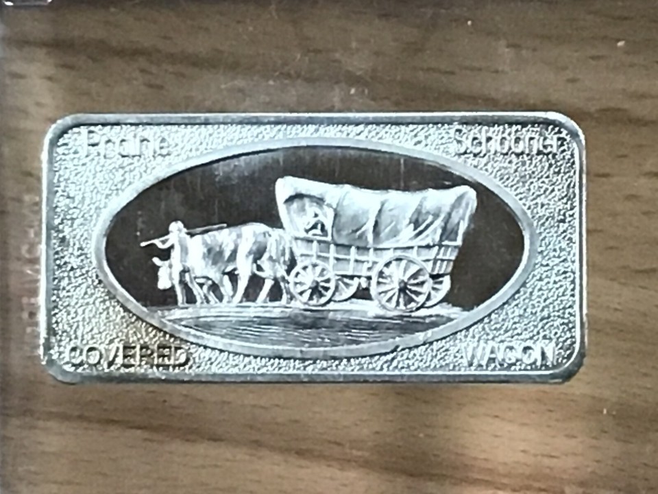 1973 Patrick Mint Prairie Schooner Covered Wagon PAT-11V1 Silver Art ...
