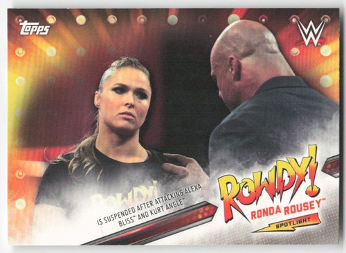 2019 Topps WWE RAW Rowdy Ronda Rousey Spotlight Ronda Rousey #16 | eBay