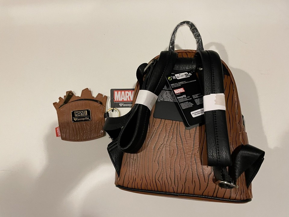 Loungefly Marvel Guardians Of The Galaxy Groot Mini Backpack & Coin ...