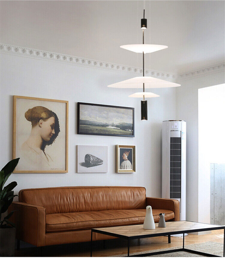 Personality LED Hanging Lamp Saucer Dining Table Living Room Pendant ...