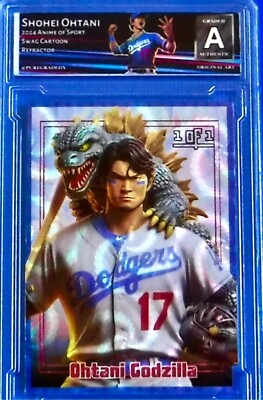 Shoei Ohtani 2024 PRISM ANIME GODZILLA REFRACTOR CARD 1/1 🔥💎 | eBay