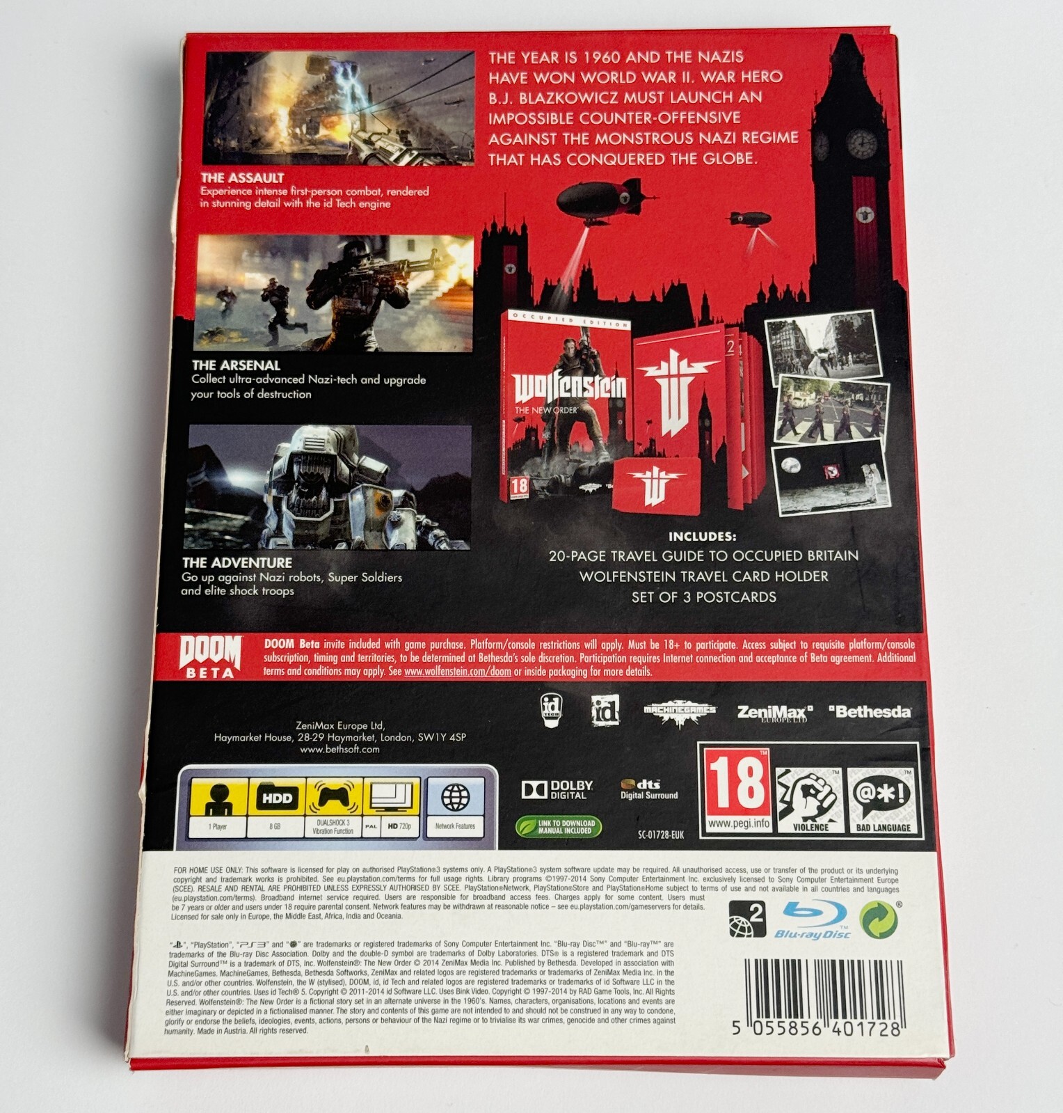 Wolfenstein: The New Order [Occupied Edition] - PlayStation 3 PS3 ...