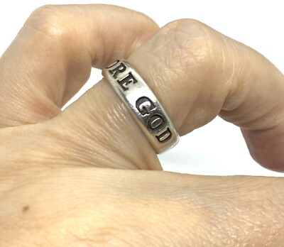 Vintage WJ Sterling Silver Pure Before God Band Ring Size7 4.19g | eBay