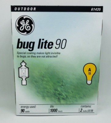 90A19/YELLOW 2PK GE 61435 BUG LIGHT ***SHIPS FROM USA*** | eBay