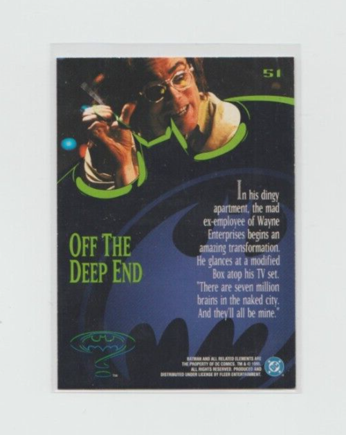 1995 Fleer Ultra Movie Batman Forever Trading Card #51 Jim Carrey The ...