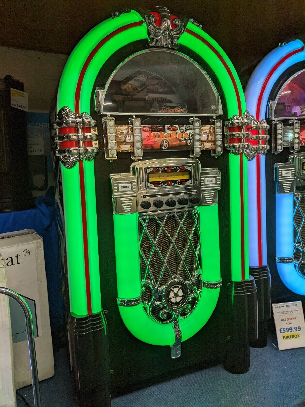 FreeStanding Retro Jukebox Machine With CD Player, iPod Dock USB, AM FM ...