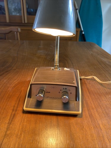 Vtg MCM 6 Transistor Gooseneck Desk Lamp Radio Imarflex | eBay