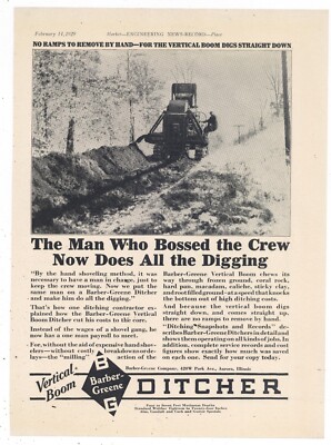 1929 Barber Greene Ad: Vertical Boom Ditcher Featured - Aurora ...