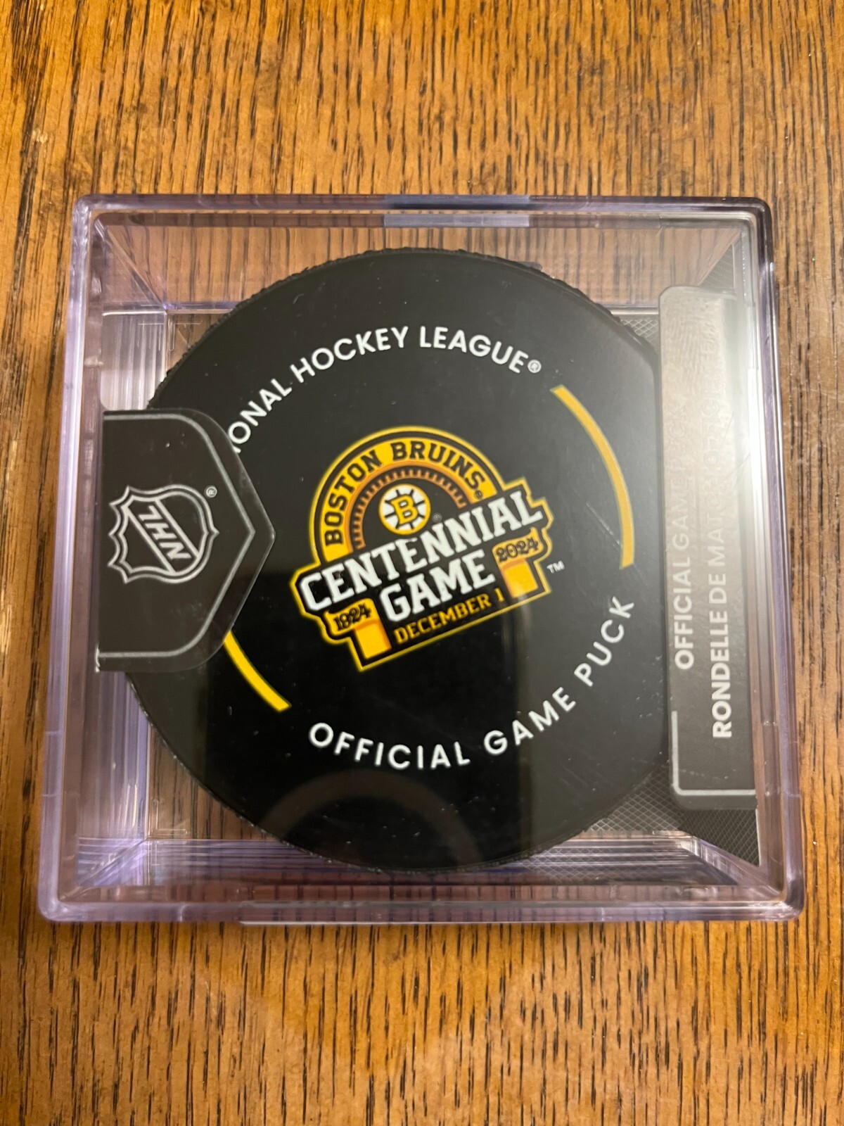 BRUINS OFFICIAL CENTENNIAL GAME PUCK DECEMBER 1 2024 VS CANADIENS | eBay