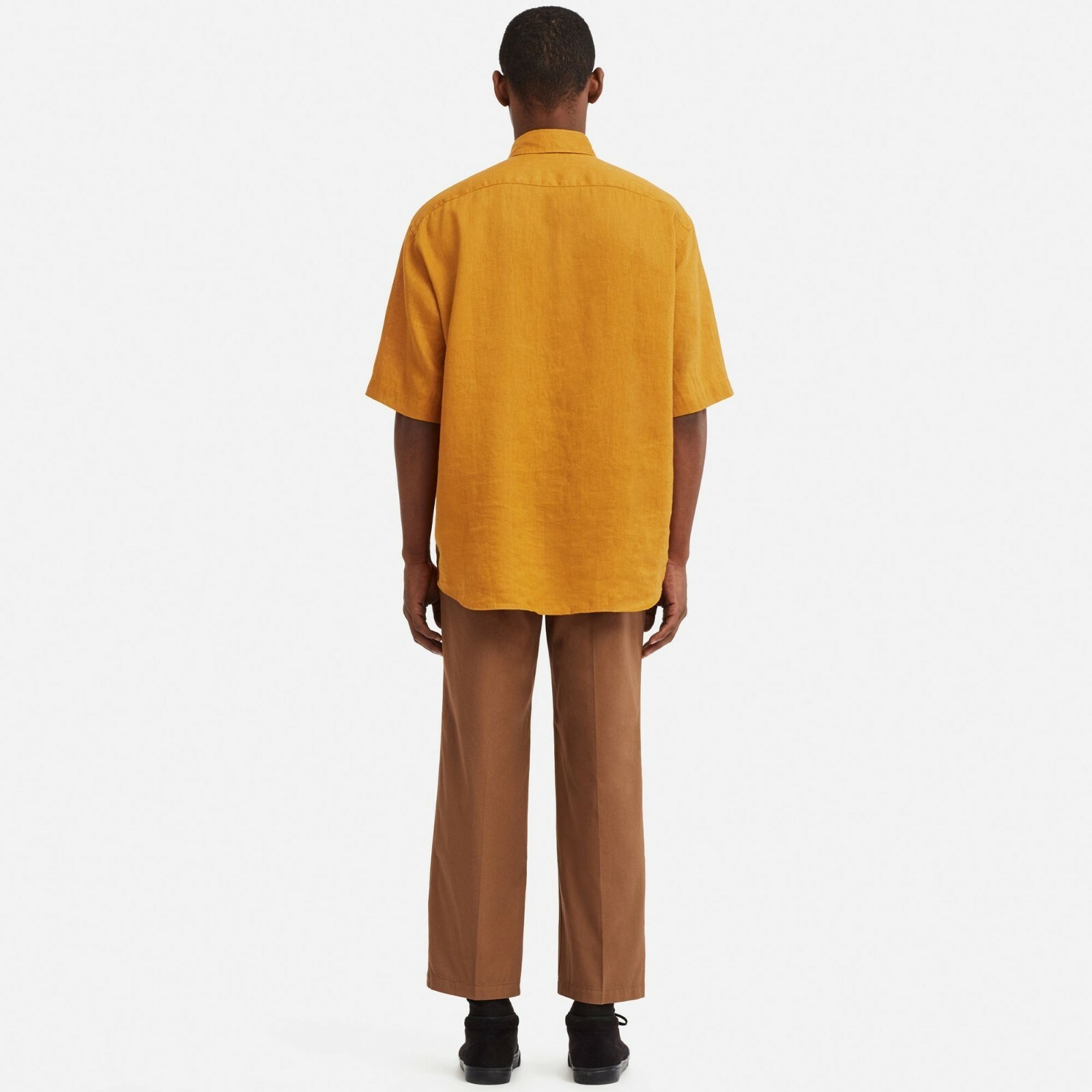 LEMAIRE 'U' x UNIQLO 'Premium Linen Wide-Fit' Half-Sleeve Shirt Mens S Green NWT | eBay