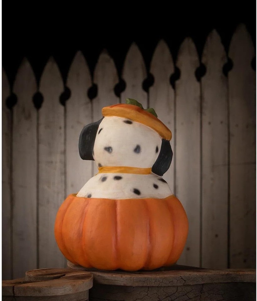Bethany Lowe Poppy Puppy in Pumpkin Dog JOL Halloween Figure TJ4304 | eBay