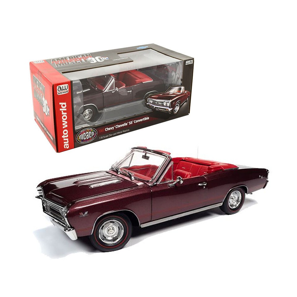 Auto World 1:18 Scale 1967 Chevelle SS396 Convertible Mcacn Diecast ...