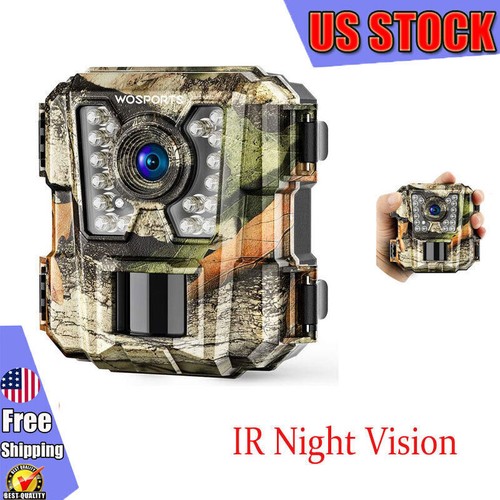Mini Trail Camera 24MP 1080P HD Game Hunting Camera Motion Activated ...