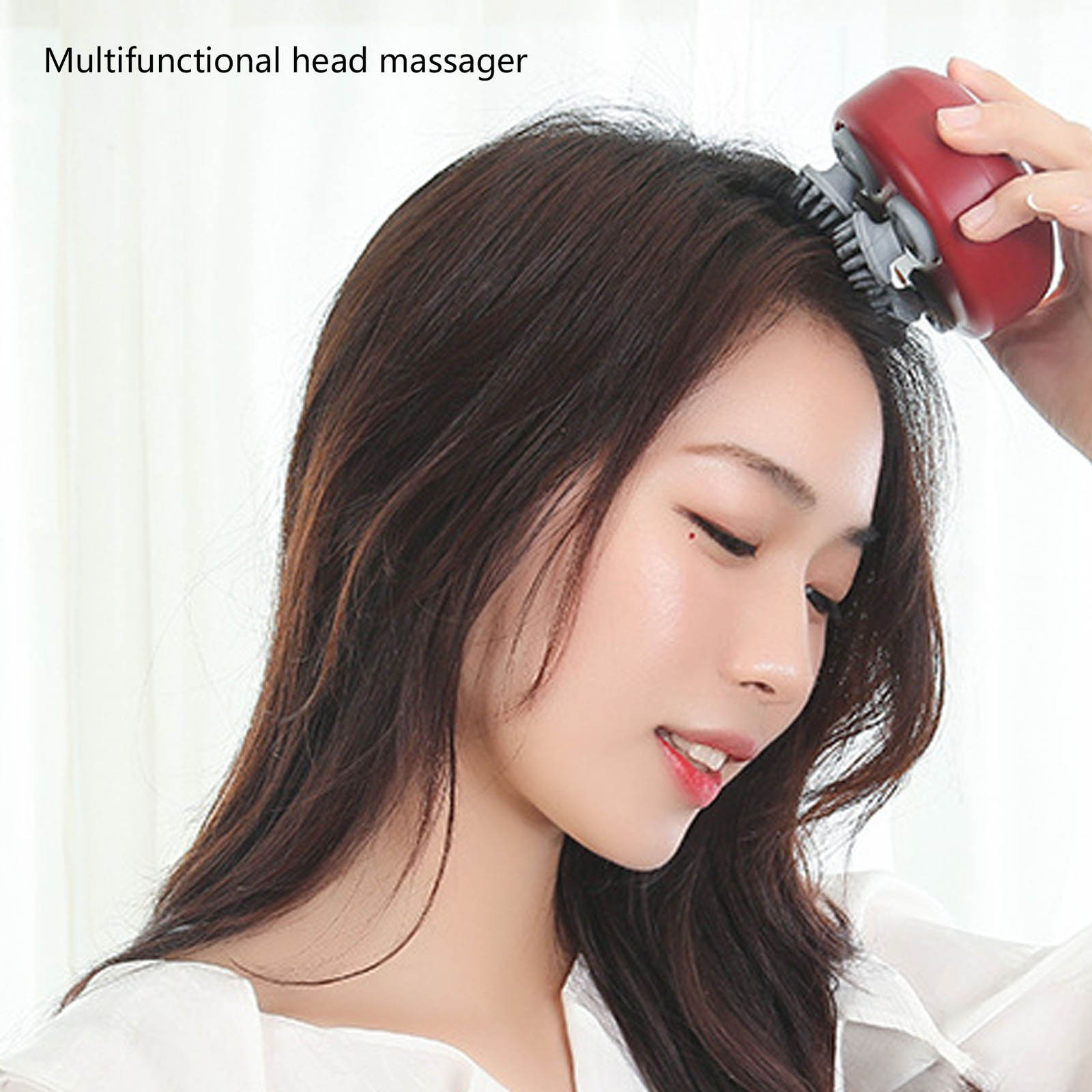 Electronic Head Scalp Massager Kneading Vibration Multi Functional ...