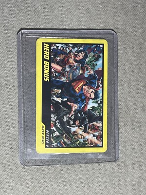 DC SUPER HERO BONUS CARD From Arcade Coin Pusher Game SERIES 3 MINT ...