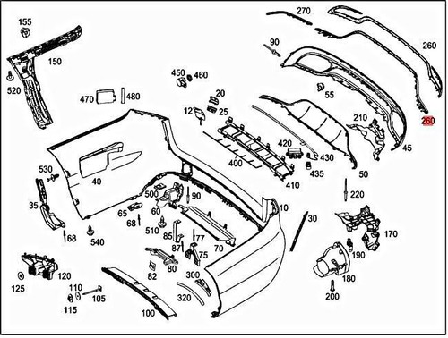 Genuine MERCEDES S205 W205 C-CLASS W205 Estate S205 Trim strip ...