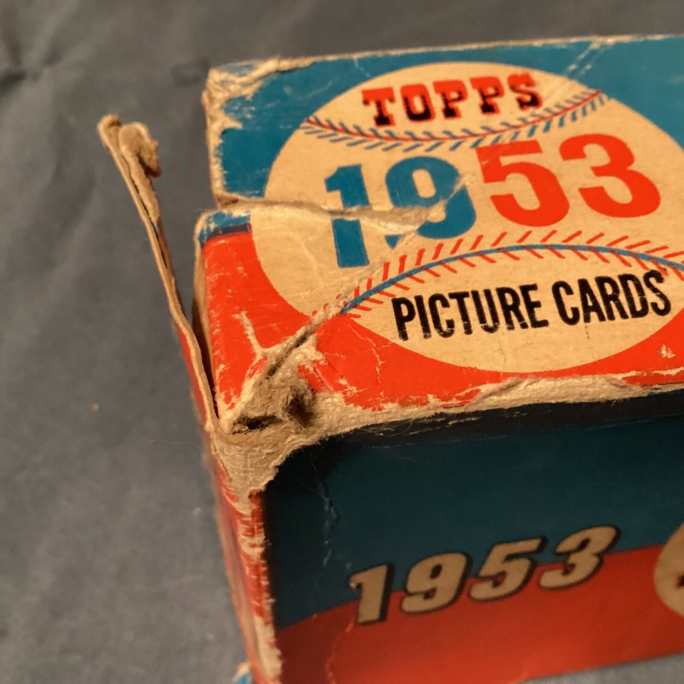Very Rare 1953 Topps Baseball Card EMPTY box Display Wax bubble gum ...