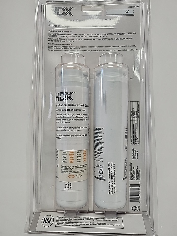 HDX FMM-2 Refrigerator Replacement Filter Pair for Maytag/Whirlpool ...