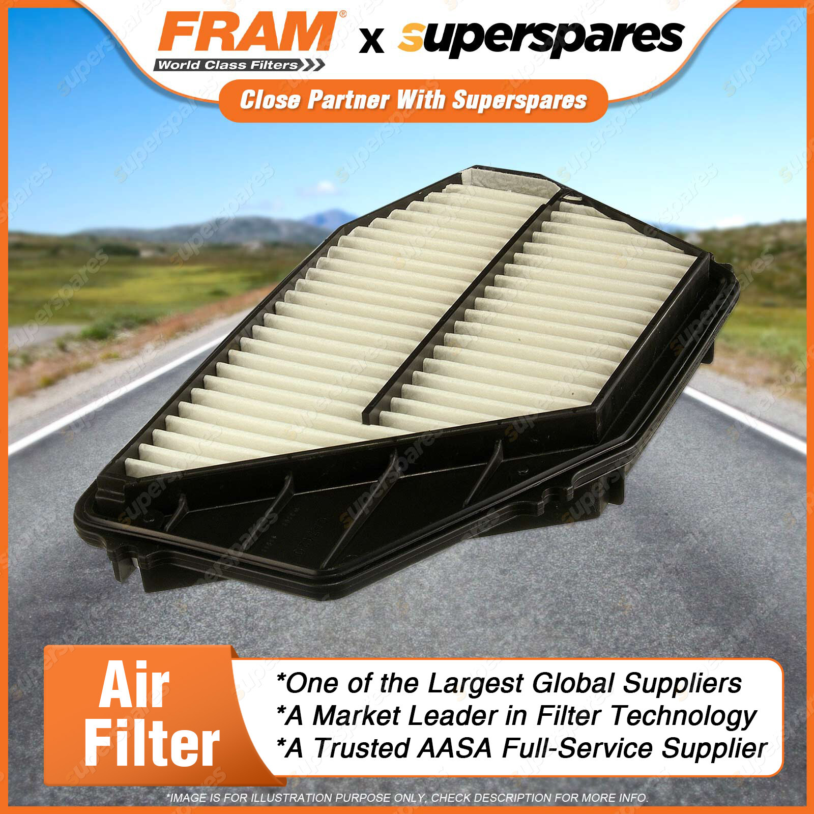 1 Piece Fram Air Filter - CA7420 Height 56mm Length 308mm Width 184mm ...
