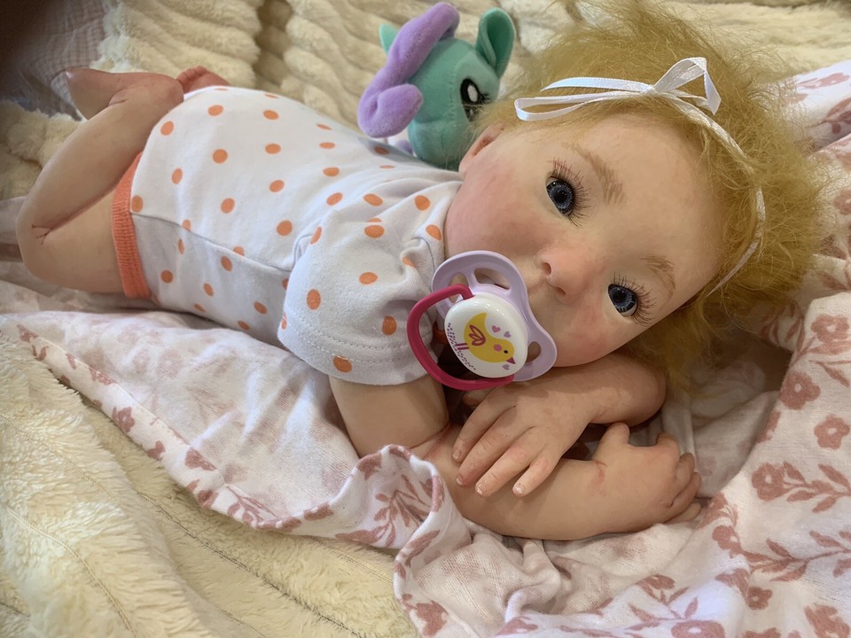 Reborn Baby GIRL Doll LOLA was DrewAnn Awake Donna RuBert COMPLETE Send ...