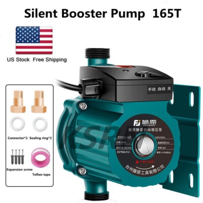 220V Silent Automatic Booster Pump 3/4'' Domestic Boost Pressure Water ...