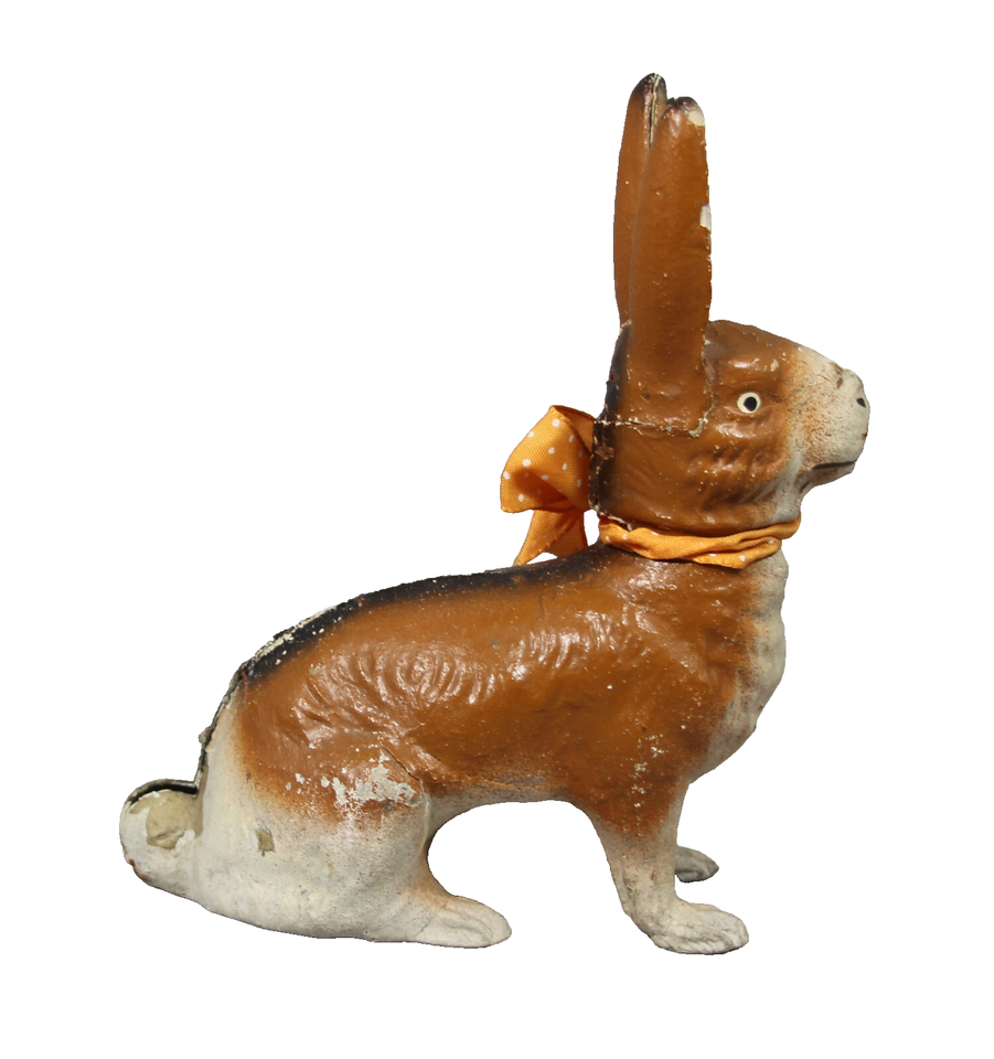 Antique German Papier Paper Mache Easter Bunny Rabbit Candy Container ...