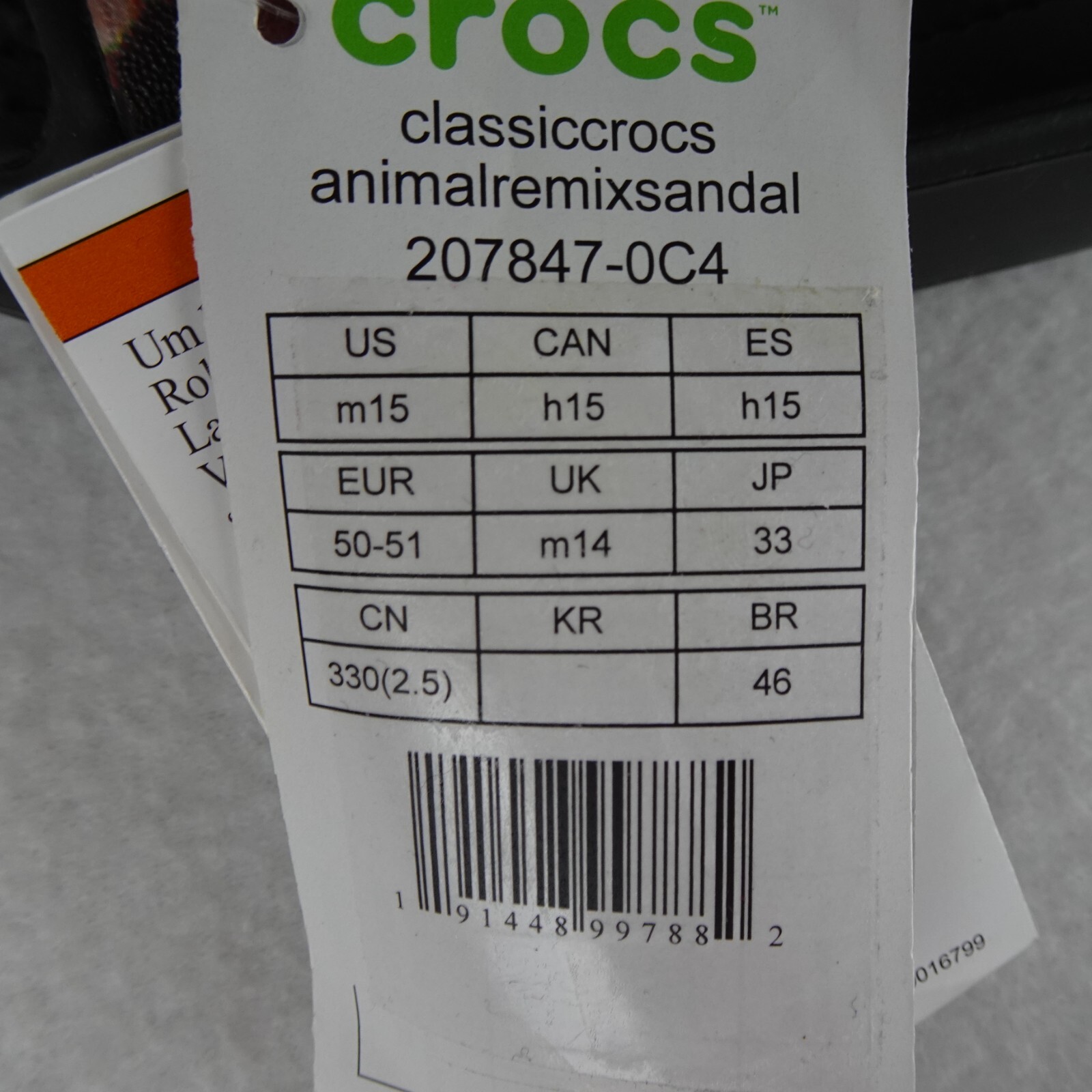 Crocs Animal Print Slides Men's Size 15 US Double Strap Sandals | eBay