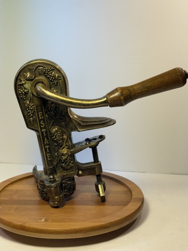 Rogar Estate Brass Wine Bottle Opener Counter Mount Table Top Corkscrew ...