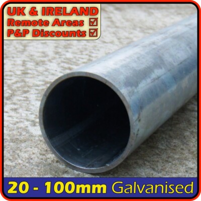 Galvanised Steel Round Tube pipe 27mm - 80mm OD outside diameter pole ...
