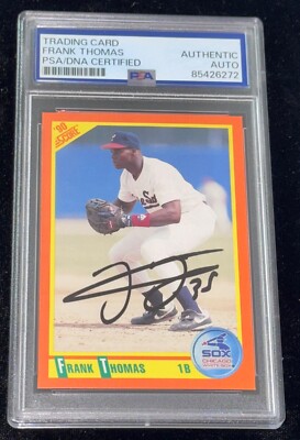 Frank Thomas "2x MVP & Big Hurt" 1990 Score #86T Signed Rookie Card ...
