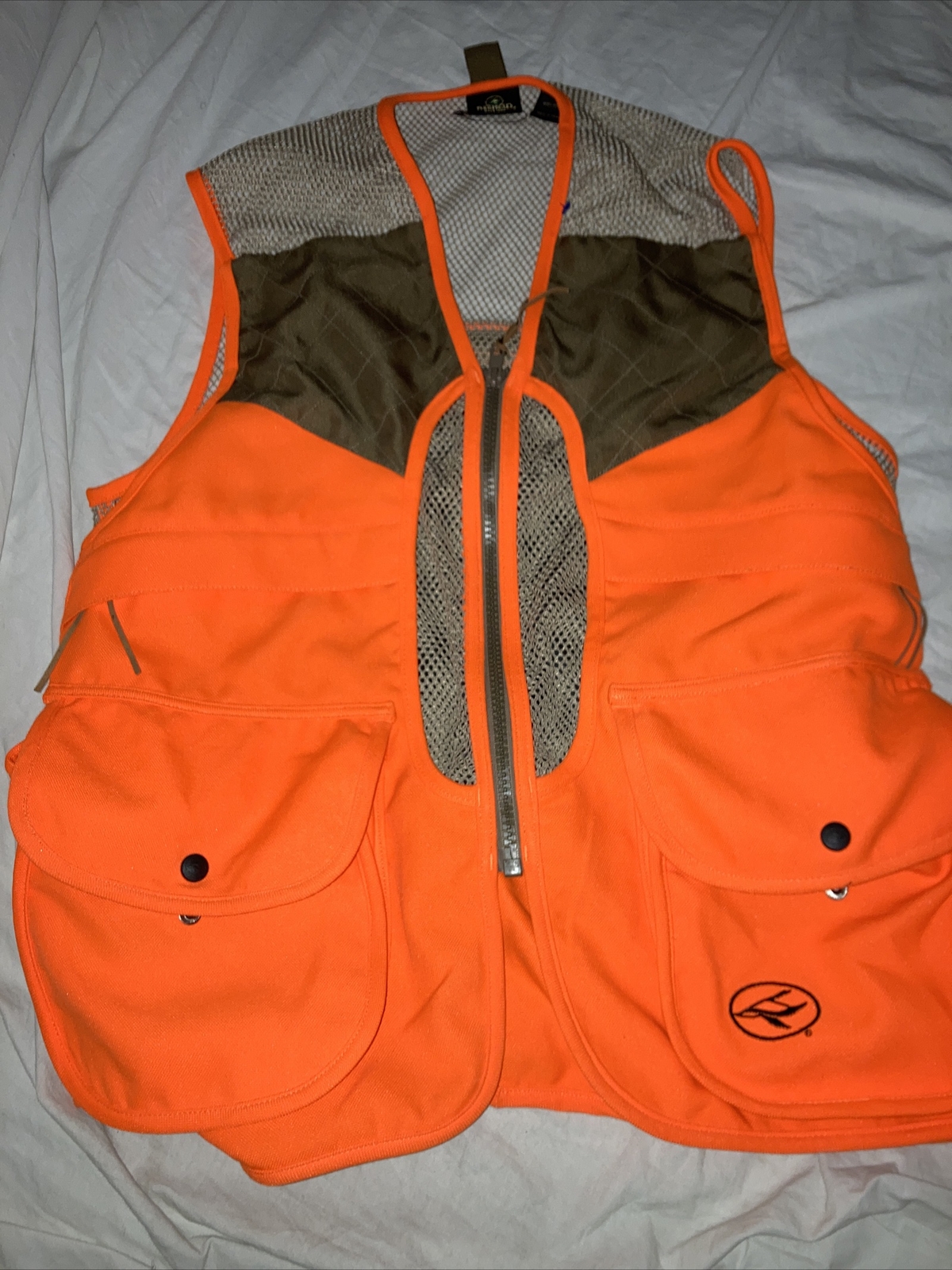 RedHead Men Casual Outdoor Full Zipper Mesh Vest Oran… - Gem
