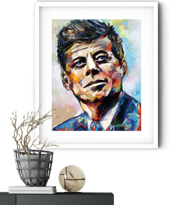 JFK Wall Art, President JFK Art, US History, Pop Culture, JFK Print ...