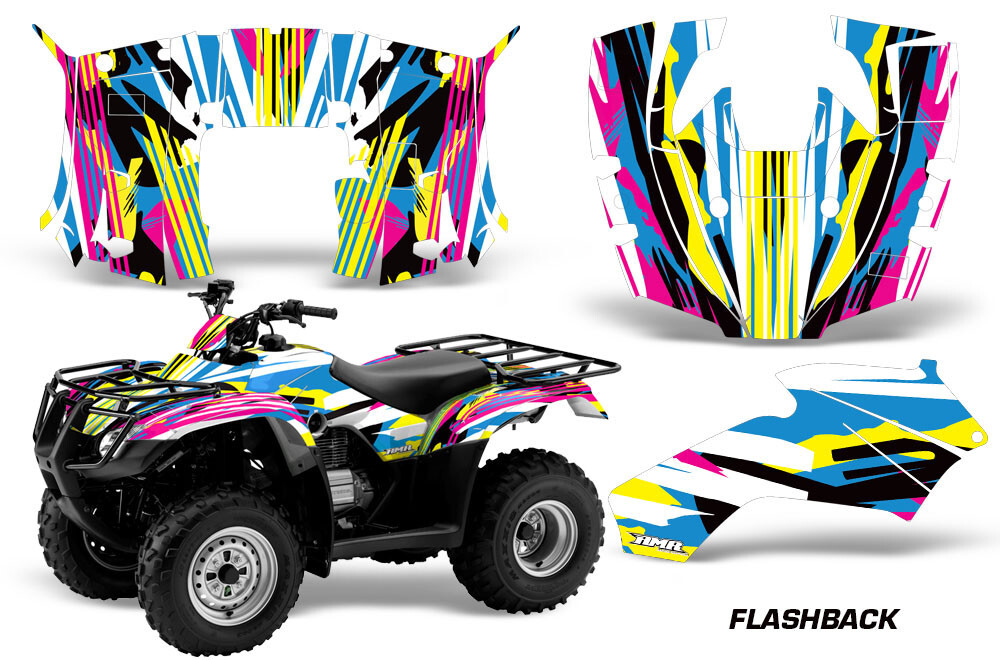 ATV Decal Graphics Kit Quad For Honda Recon 2005-2018 FLASHBACK | eBay