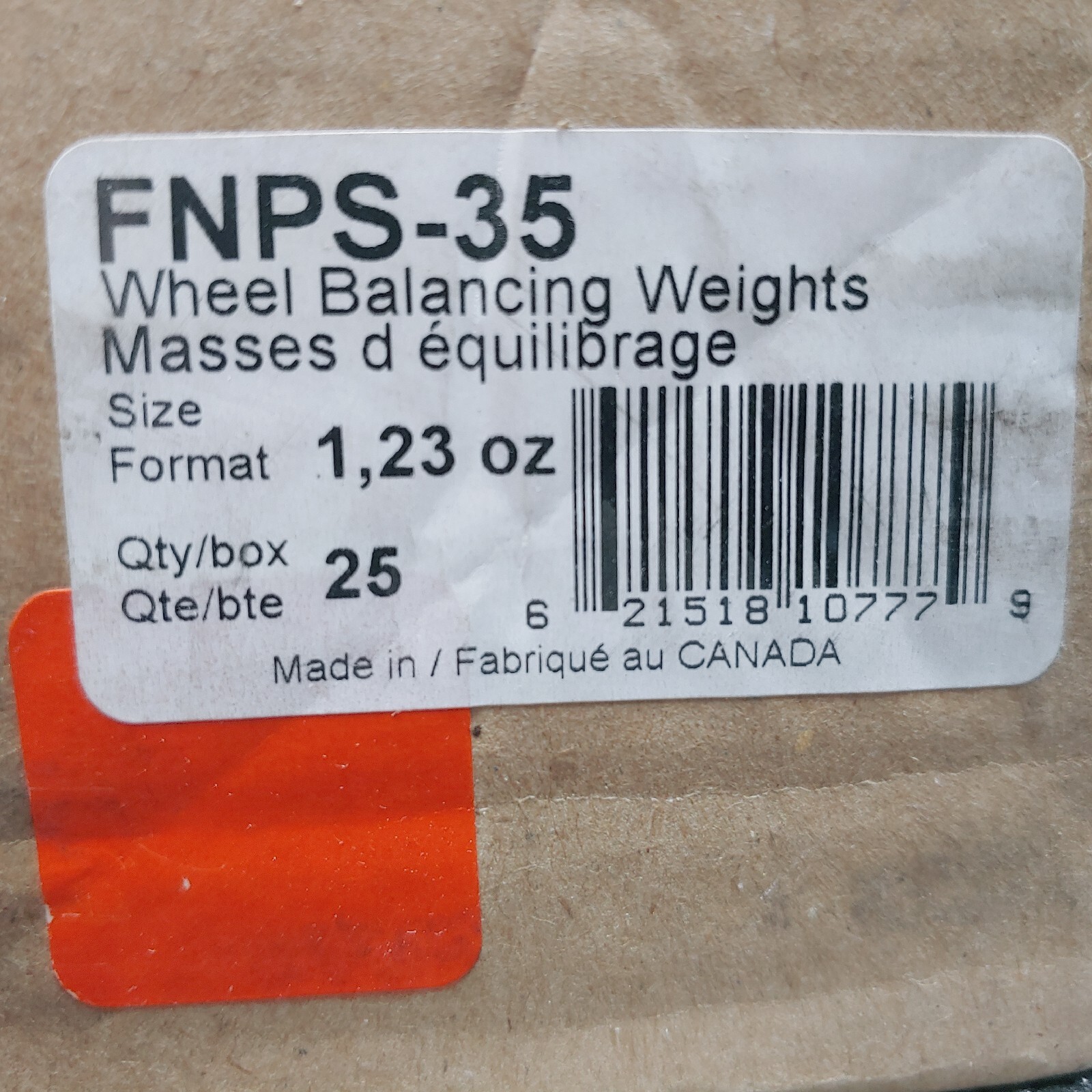 Box Of 25 FNPS-35 Lead Free 1.23 Oz Wheel Balancing Weights | eBay