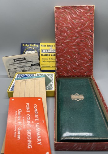 Bridge Card Game Bridgepoint Goren Playing Score point box Vintage ...