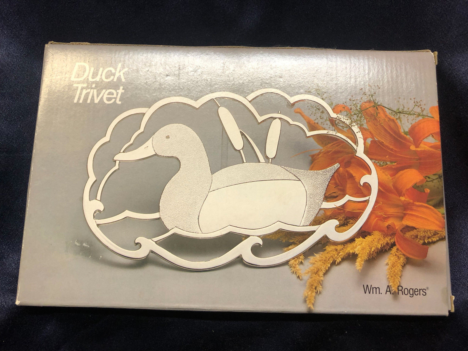 WM A ROGERS DUCK TRIVET SILVERPLATE ONEIDA CATTAILS CAT TAILS | eBay