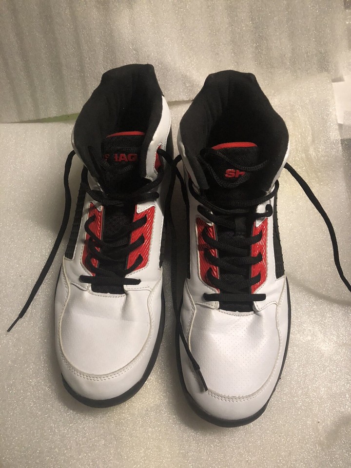 Shaq Bankshot Basketball Shoes White Red Black Men’s Sz 11 Shaquille O ...