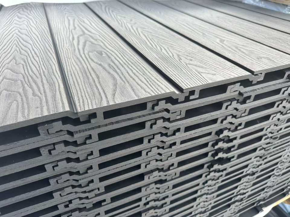 Grey Black Woodgrain Composite Wall Cladding External Embossed SAMPLE ...