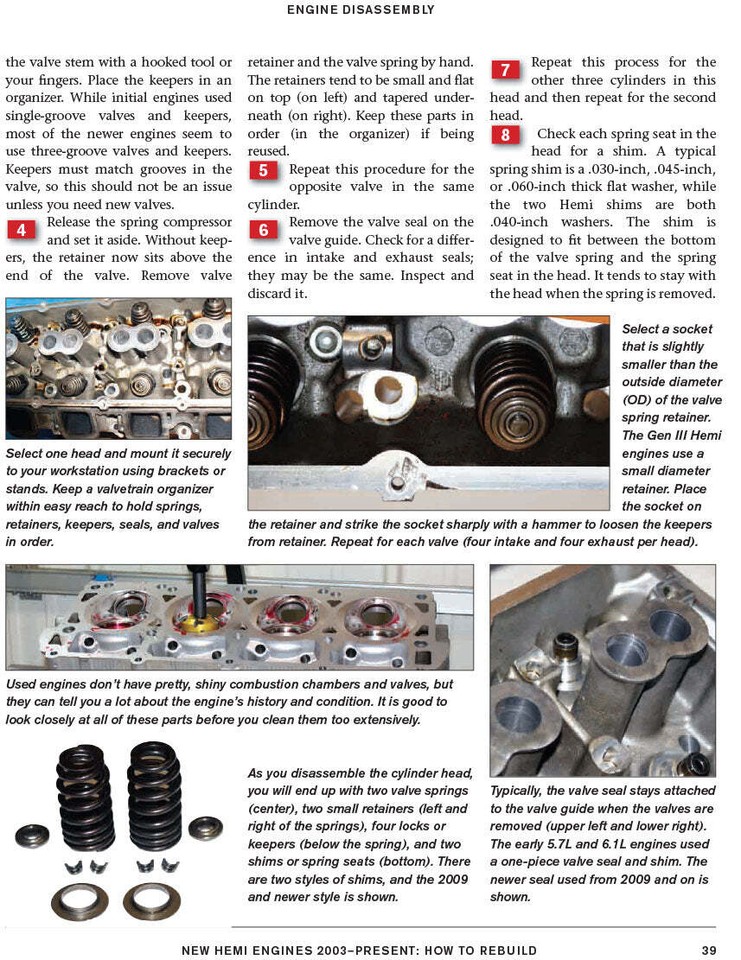 2003-Present Hemi Engines How To Rebuild 5.7L 6.1L 6.2L 6.4L Manual ...