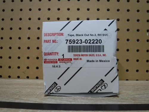 NEW 2014 - 2017 Toyota Corolla Black Out Tape No. 2 OEM RH #75923-02220 ...