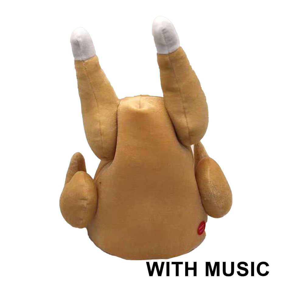 Singing and Dancing Roast Chicken Hat Legs Movable Turkey Cap with ...